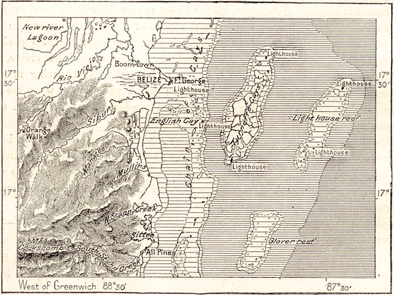 Belize Map Of Mountains